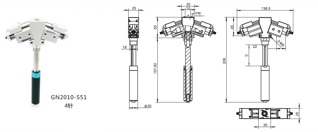 Nandee › PNEUMATIC NEEDLE GRIPPER CRG